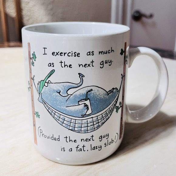 Hallmark | Dining | Vintage Shoebox Greetings 988 Exercise Fat Lazy ...